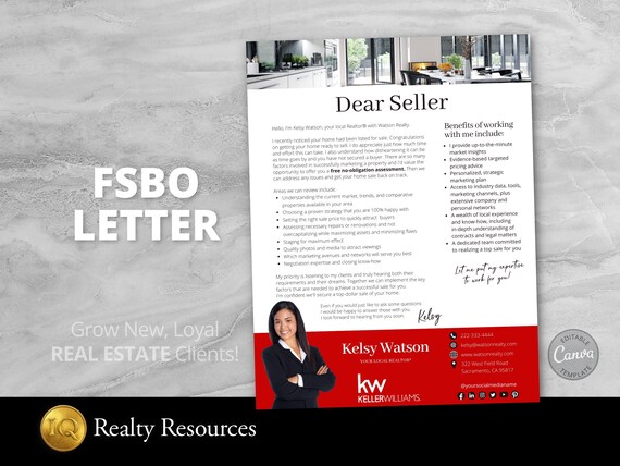 FSBO Letter Expired Listing Flyer Template Real Estate - Etsy