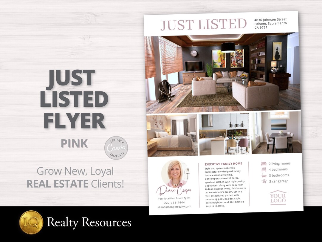 Flyer Template, Real Estate Flyer, Just Listed Flyer, Buyer Seller ...