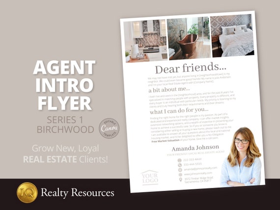 Flyer Template Real Estate Flyer Realtor Introduction - Etsy