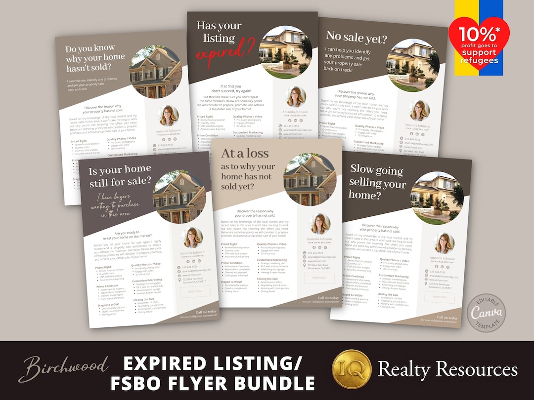 Real Estate Flyer Template BUNDLE, Expired Listing Flyer, FSBO Flyer ...
