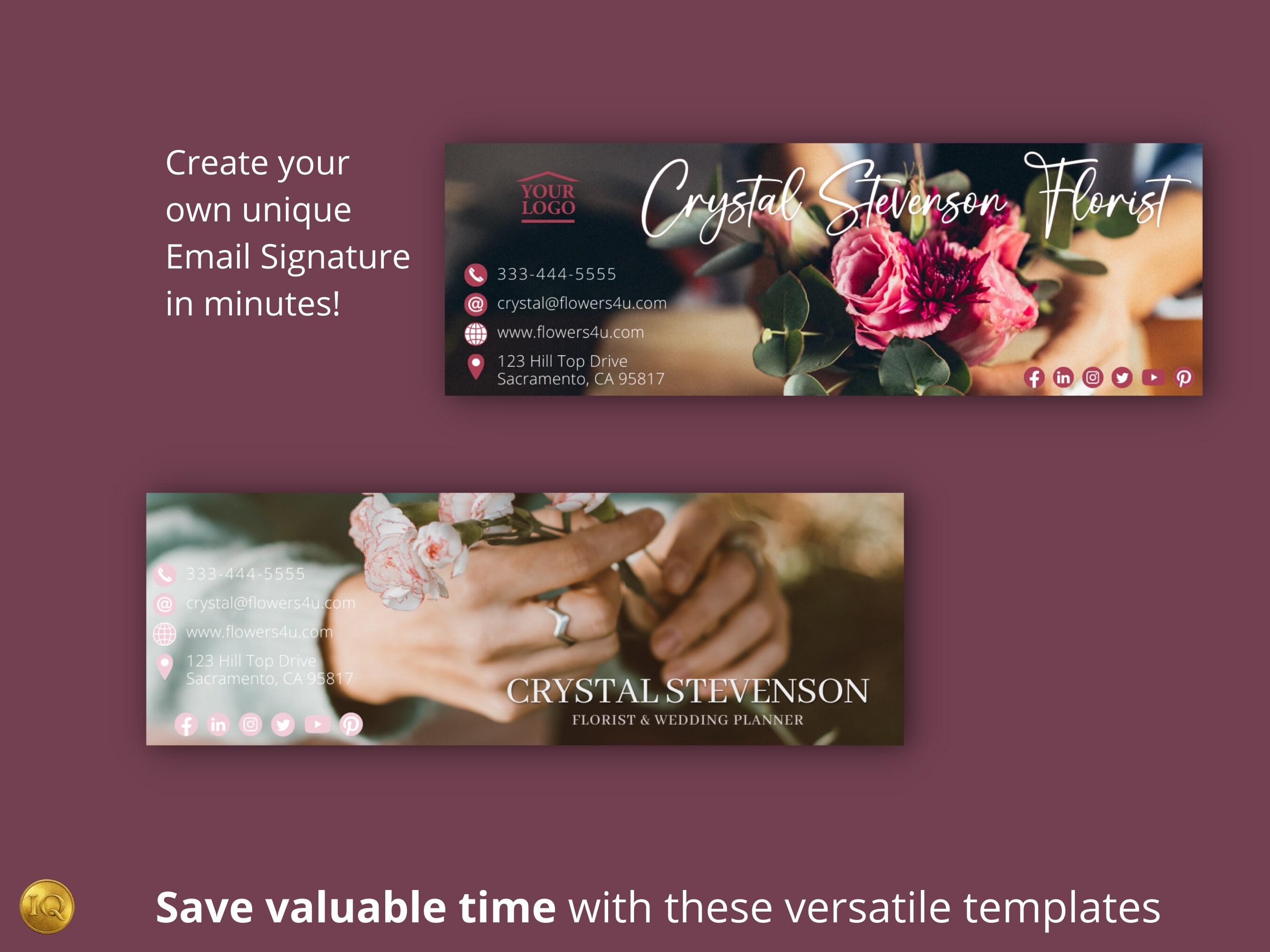 Email Signature Template Bundle, Floral, Email Marketing, Florists ...