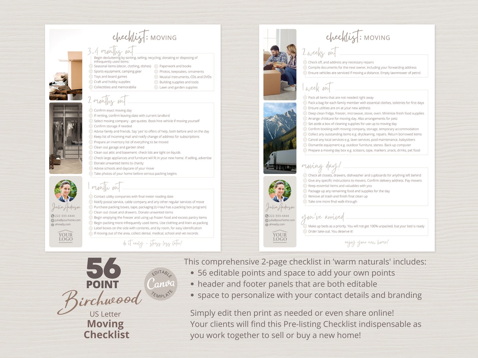 Real Estate Moving Checklist for Home Sellers and Buyers, Real Estate ...