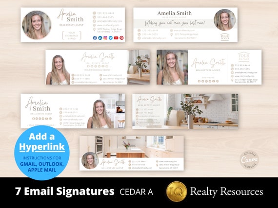 Email Signature Template Bundle 7 Signature Templates Real - Etsy