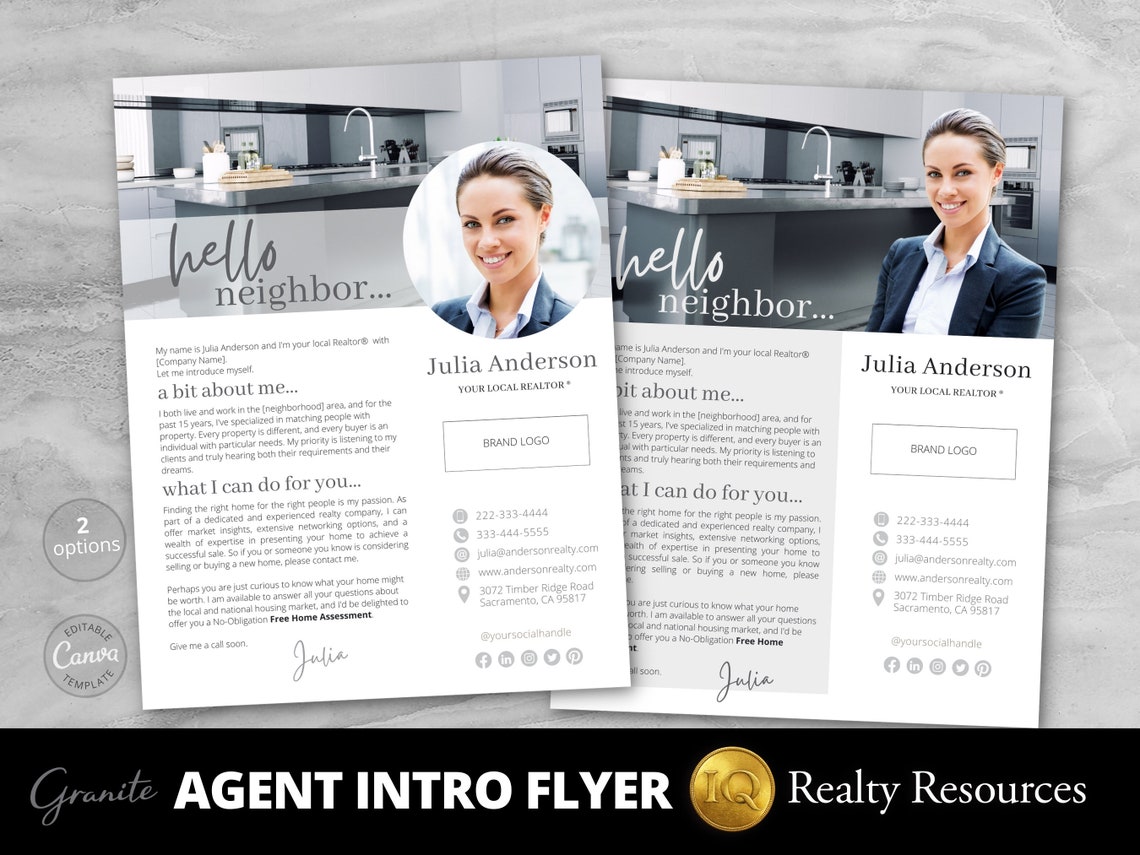 Flyer Template, Real Estate Flyer, Realtor Introduction Letter ...