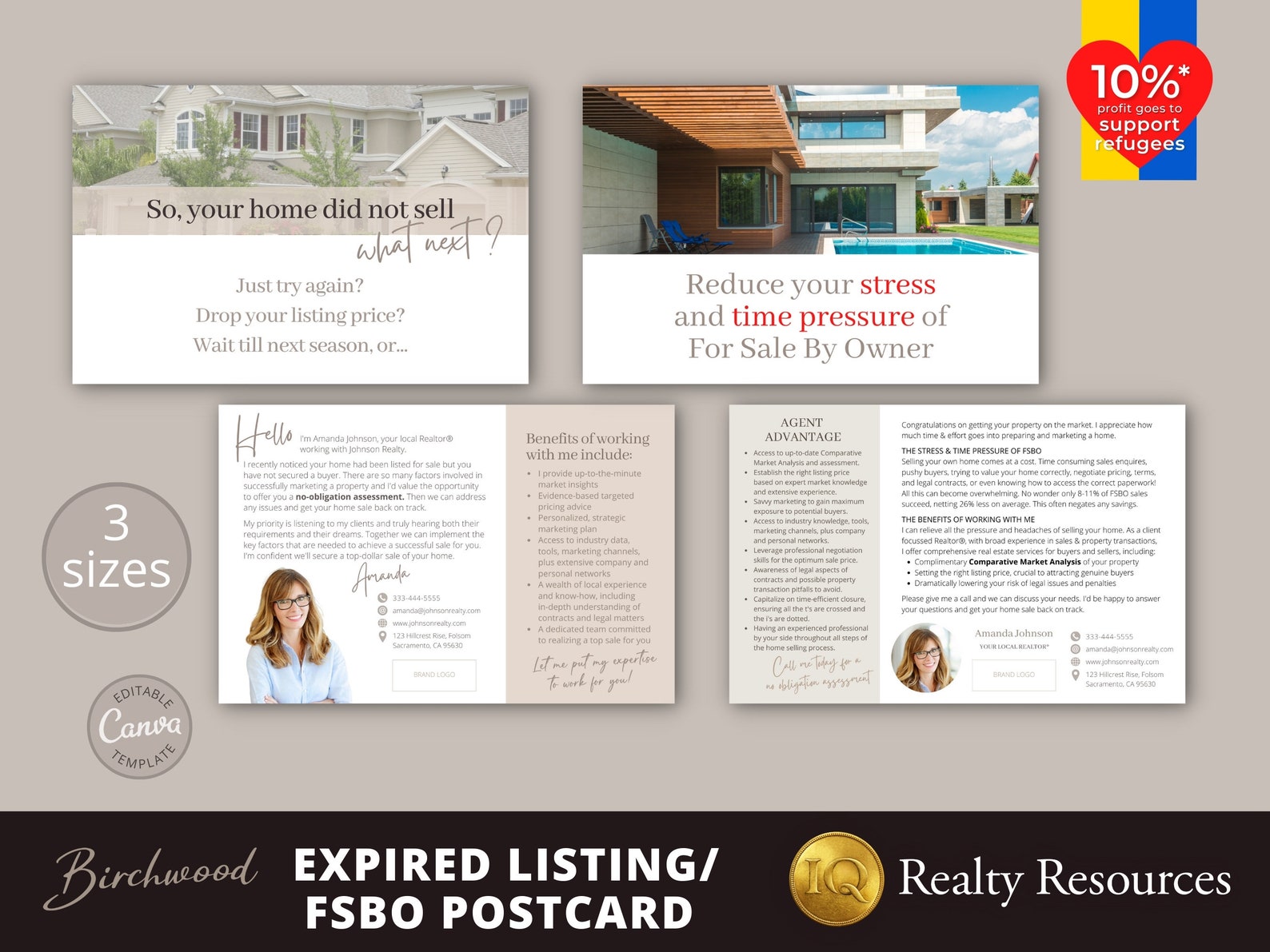 Real Estate Postcard Template, Expired Listing Postcard, FSBO Postcard ...
