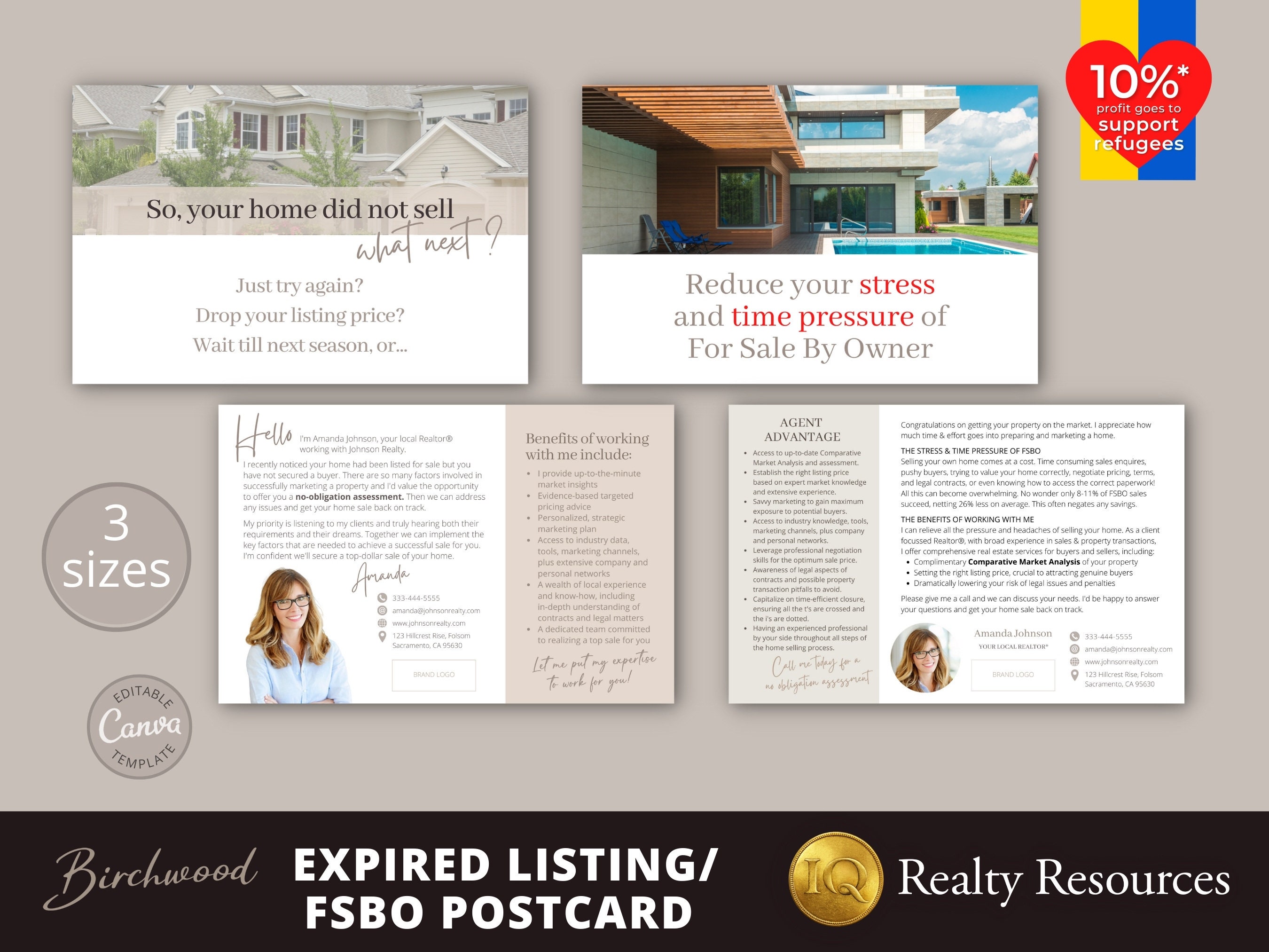 Real Estate Postcard Template, Expired Listing Postcard, FSBO Postcard ...