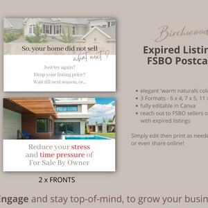 Real Estate Postcard Template, Expired Listing Postcard, FSBO Postcard ...