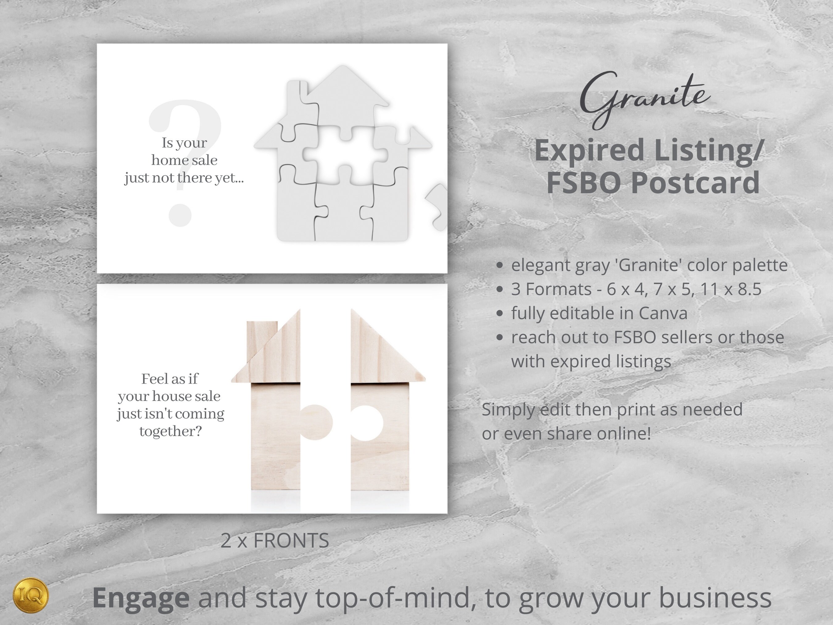Real Estate Postcard Template, Expired Listing Postcard, FSBO Postcard ...