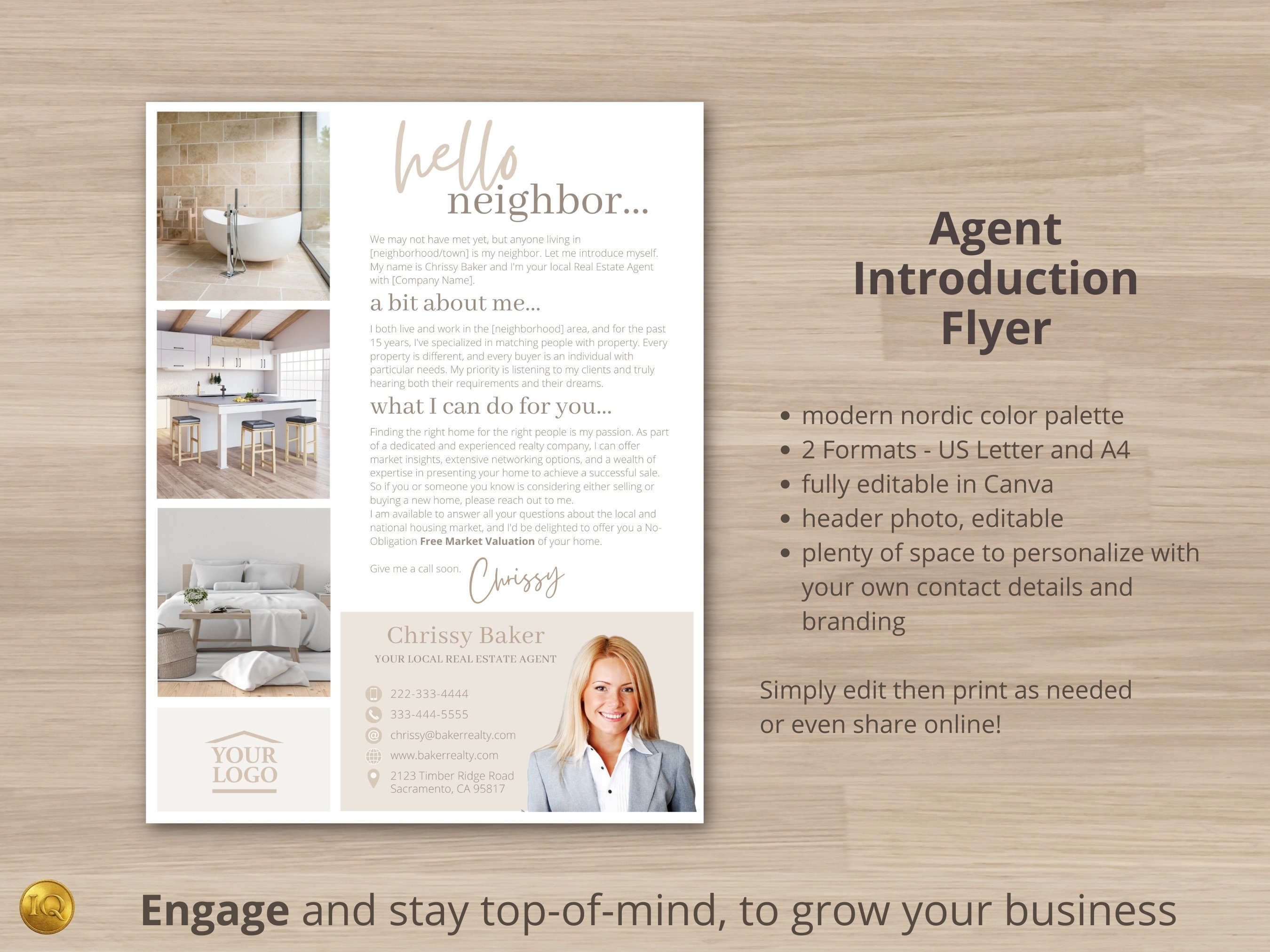 Flyer Template Real Estate Flyer Realtor Introduction - Etsy