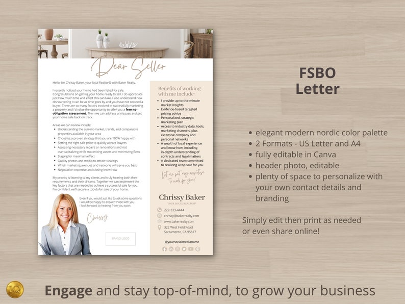 Fsbo Letter Expired Listing Flyer Template Real Estate Etsy