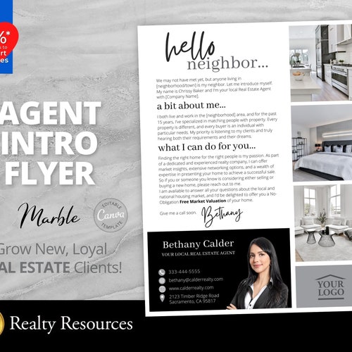 Flyer Template Real Estate Flyer Realtor Introduction - Etsy
