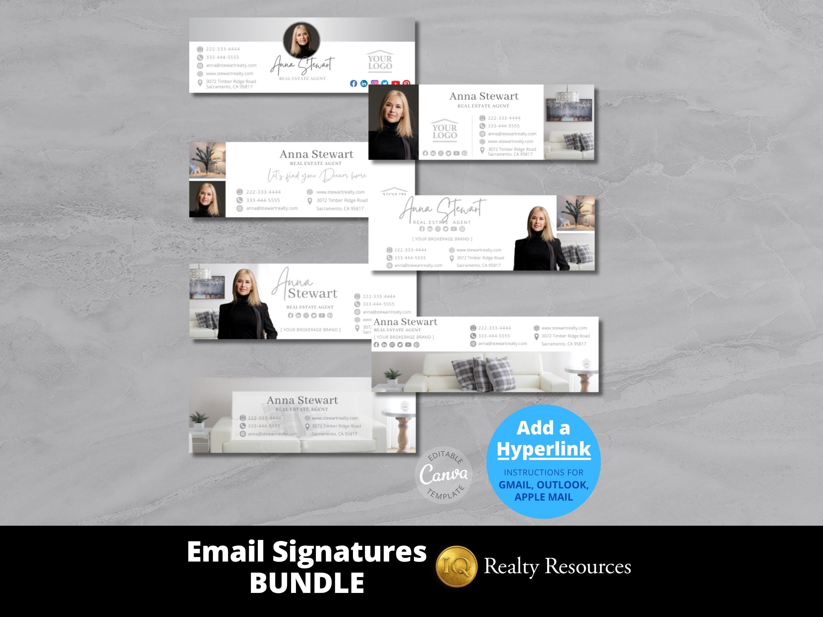 Real Estate Email Signature Template Bundle, Real Estate Marketing ...
