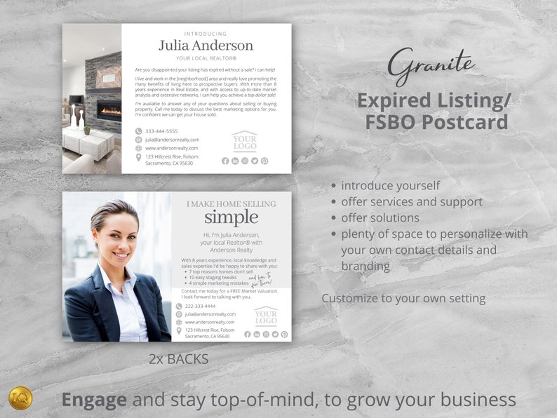 Real Estate Postcard Template, Expired Listing Postcard, FSBO Postcard ...