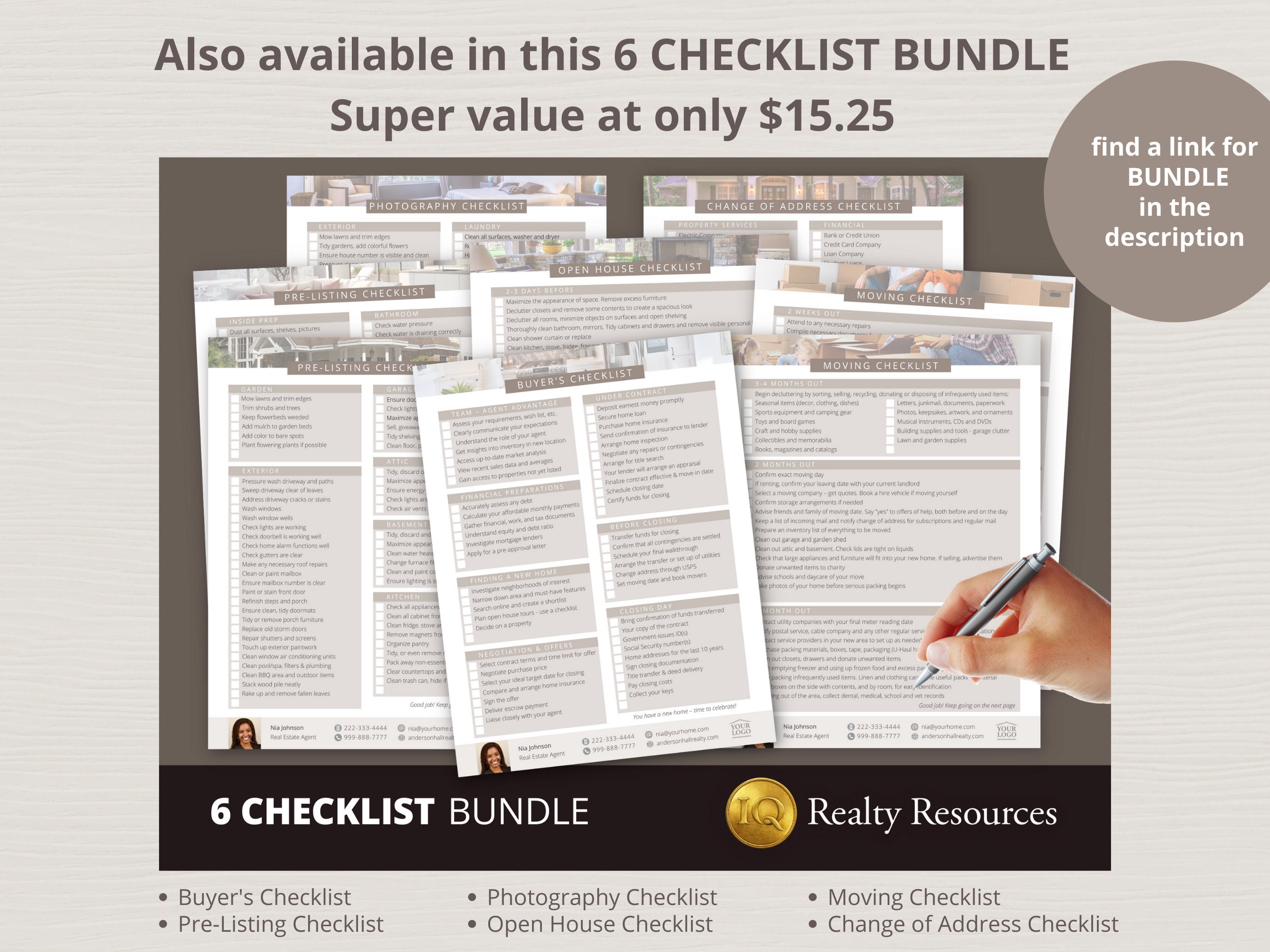 Real Estate Moving Checklist for Home Sellers and Buyers, Real Estate ...