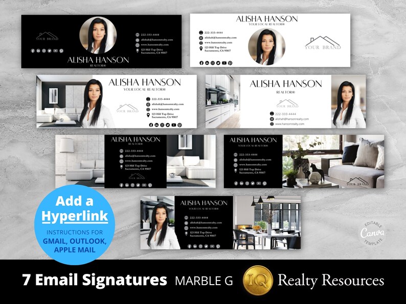 Email Signature Template Bundle, Real Estate Marketing, Email Template ...