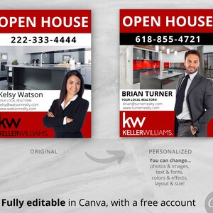 Real Estate Yard Sign Bundle, Keller Williams Real Estate Signs, for ...