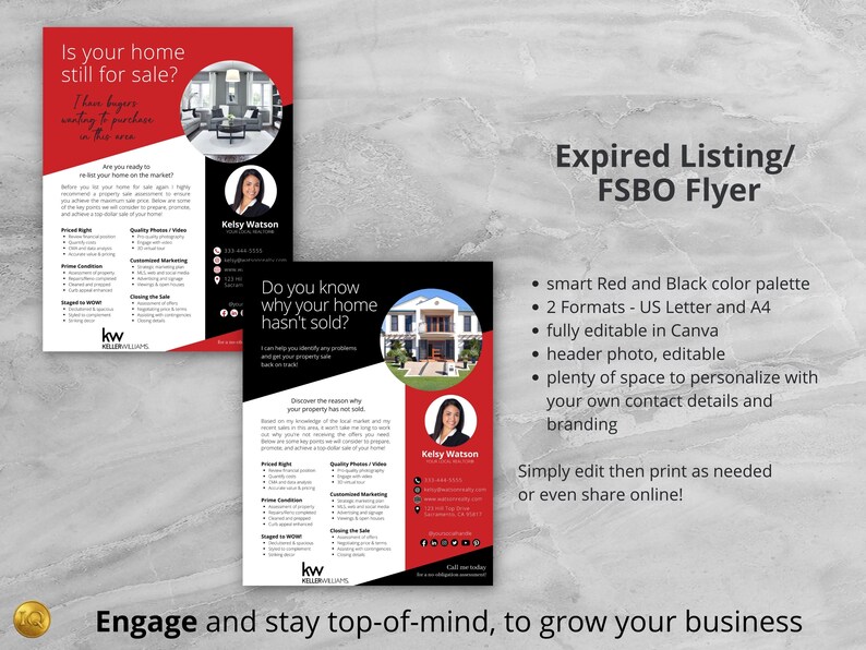Expired Listing Flyer Bundle Fsbo Flyer Real Estate Flyer Template