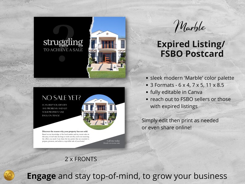Real Estate Postcard Template Expired Listing Postcard FSBO Etsy