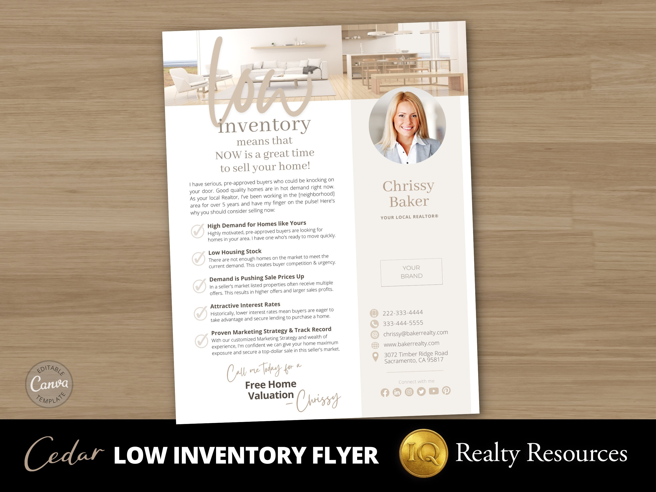 Real Estate Flyer Template, Low Inventory, Real Estate Marketing ...