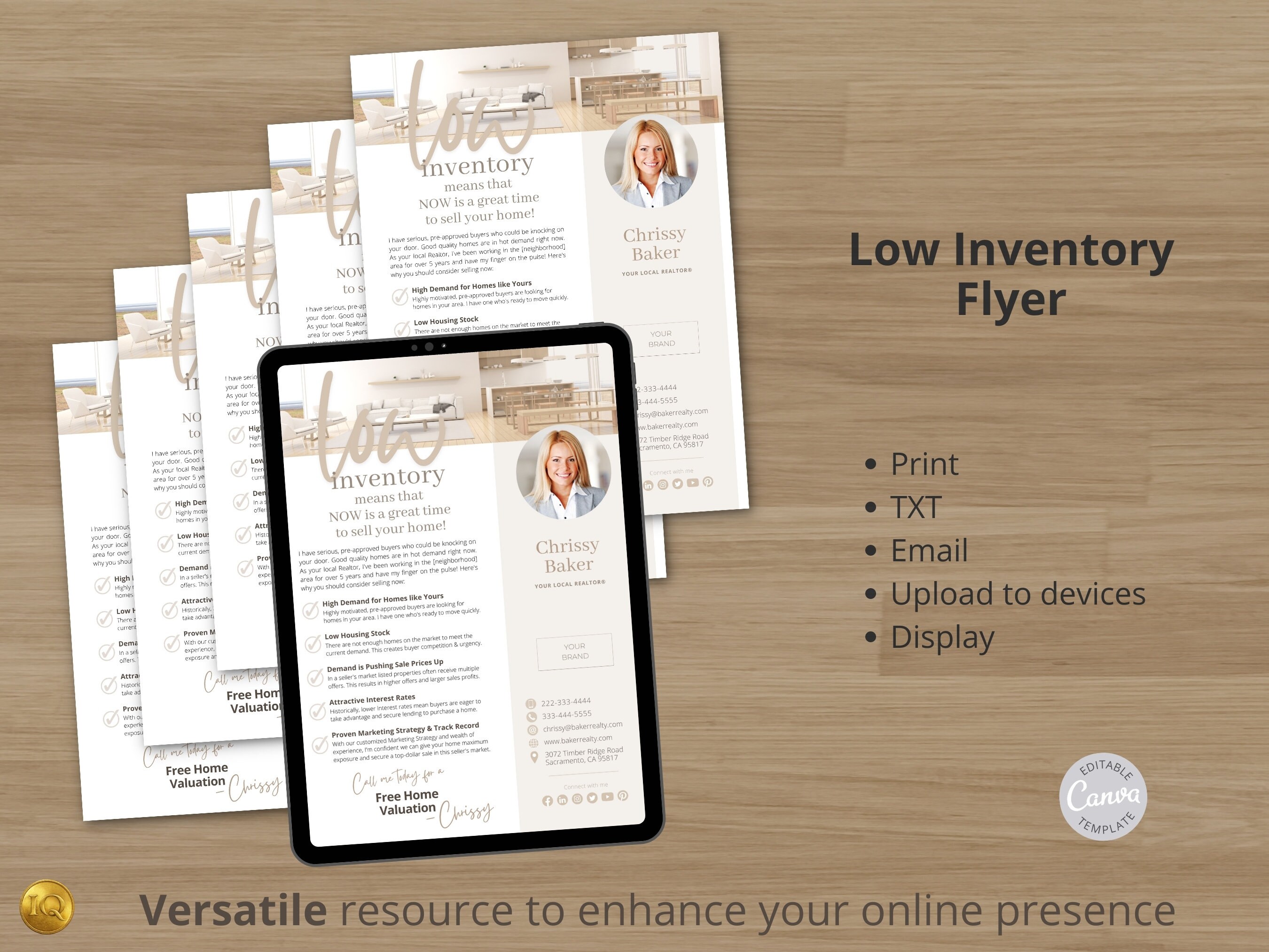 Real Estate Flyer Template, Low Inventory, Real Estate Marketing ...