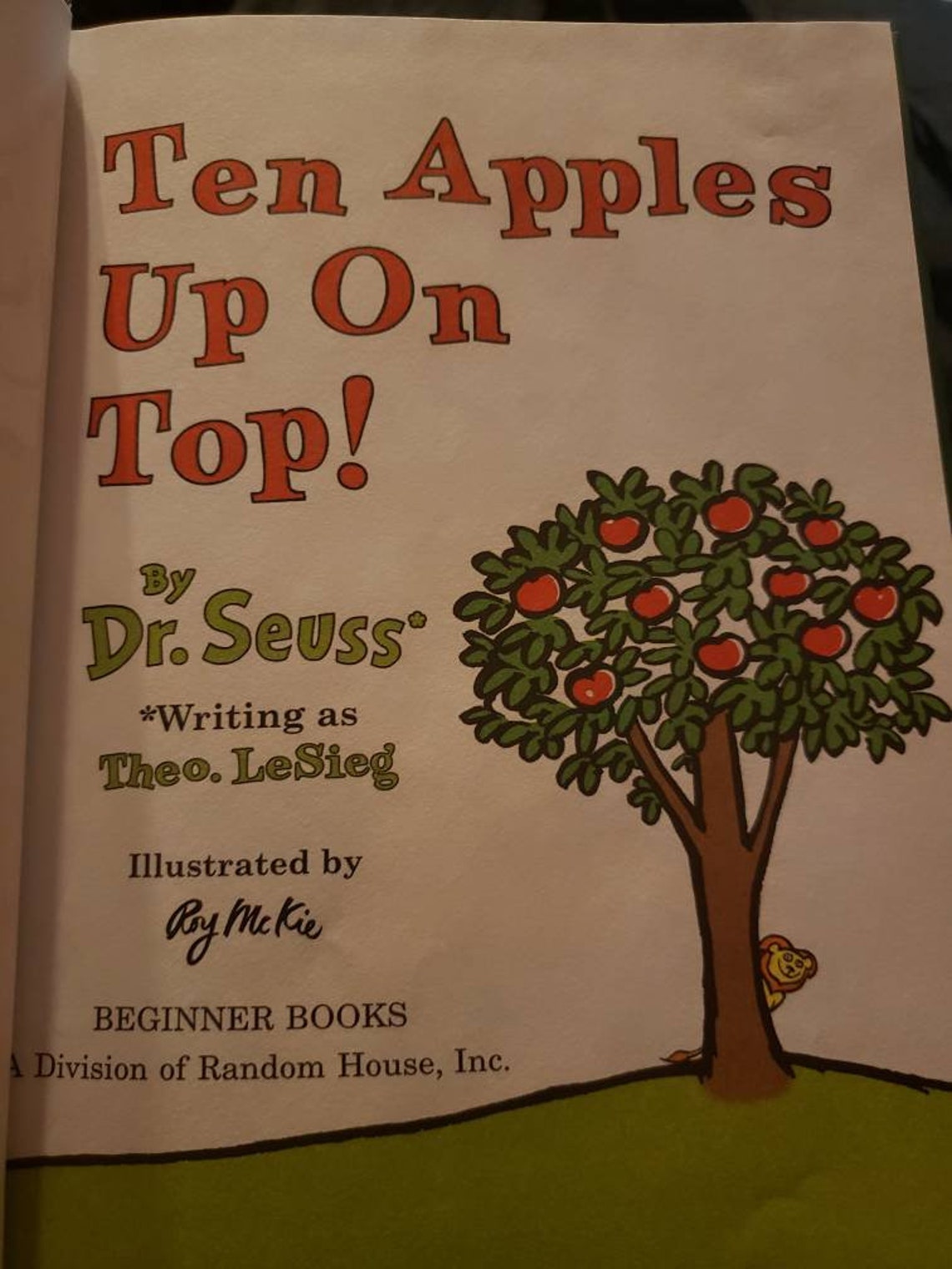 Vintage Dr Seuss Classic Ten Apples Up On Top. 1961 | Etsy