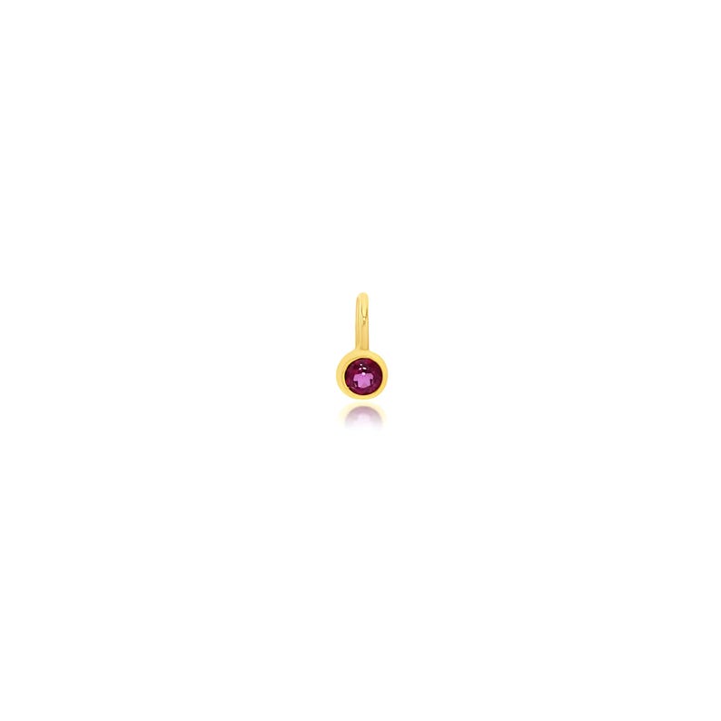 Mini Gemstone Charm in Gold – London Blue Topaz, Pink Topaz, Citrine, Amethyst – Real 9ct Gold ...