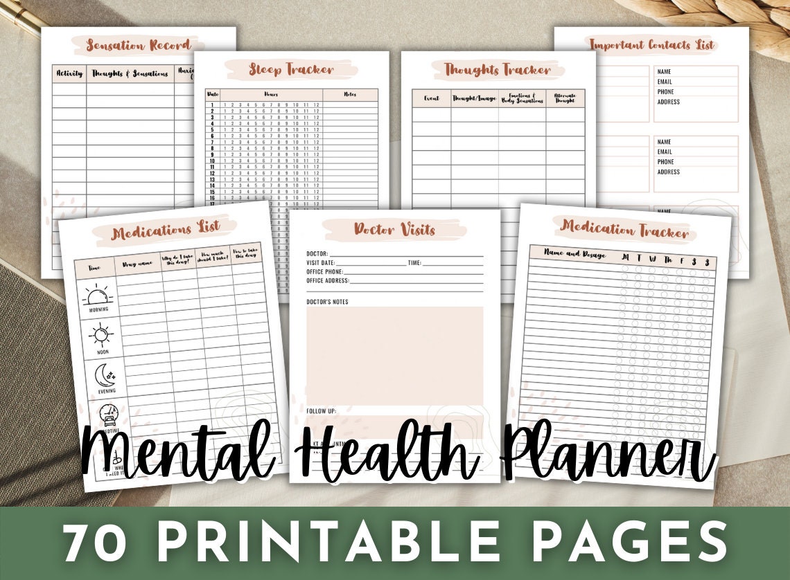 DBT Journal Mental Health Planner Depression Therapy - Etsy