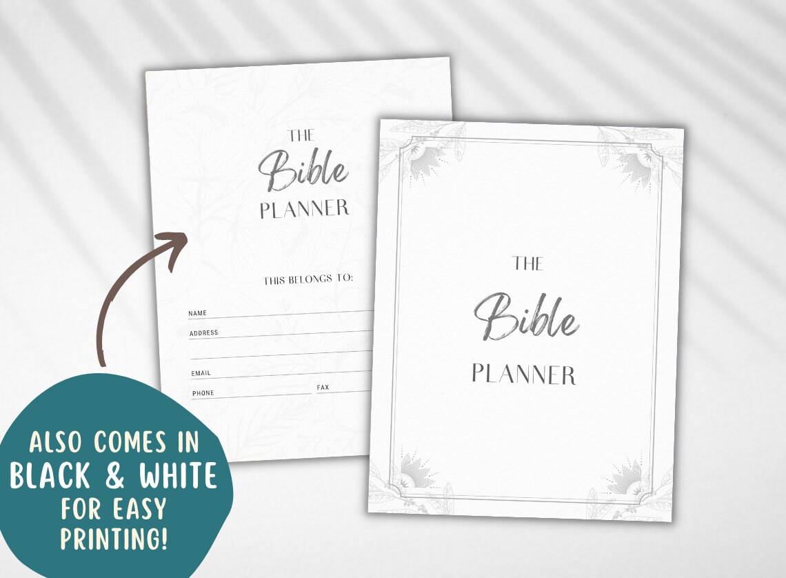 Bible Journaling Printable Bible Planner Prayer Sermons Scriptures ...