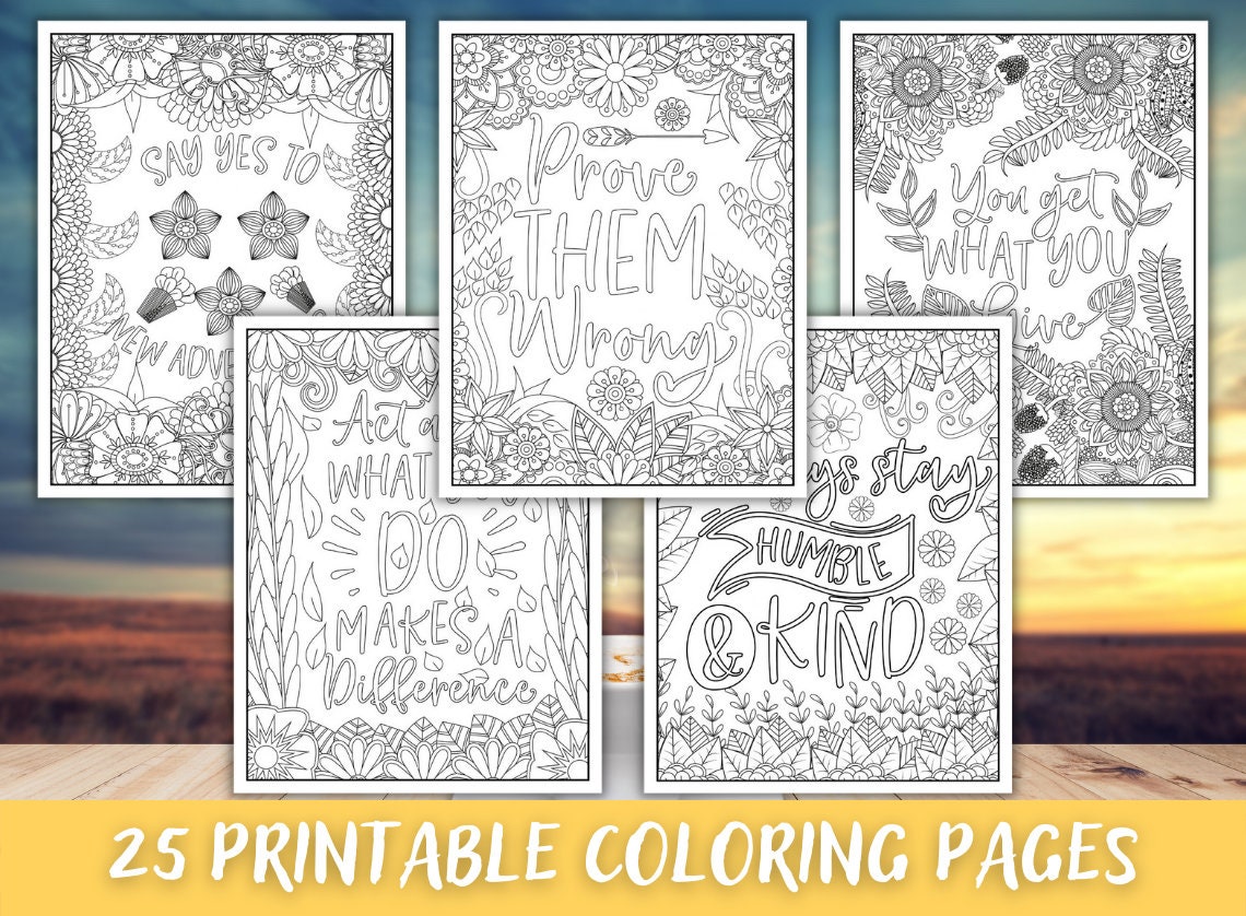 Therapy Coloring Book Anxiety, Adult Inspirational Coloring Pages ...