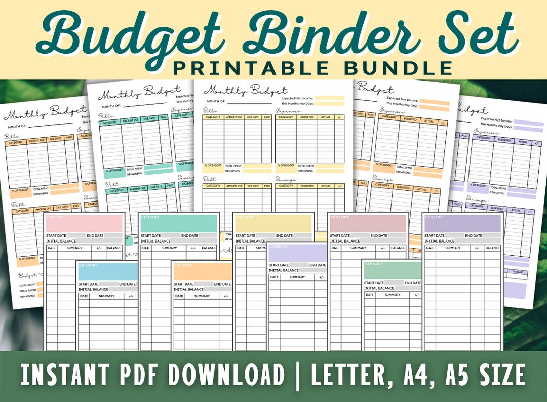 Budget Binder Envelope Kit, Cash Envelope Inserts, Budget by Paycheck ...