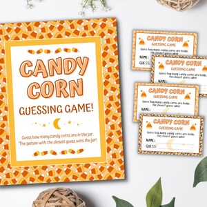 Candy Corn Guessing Game, Activity for Halloween, Thanksgiving and Fall ...