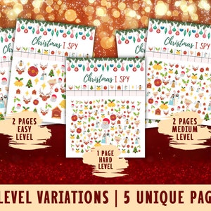 Christmas I Spy Game, Christmas Activity Printable, Classroom Games ...