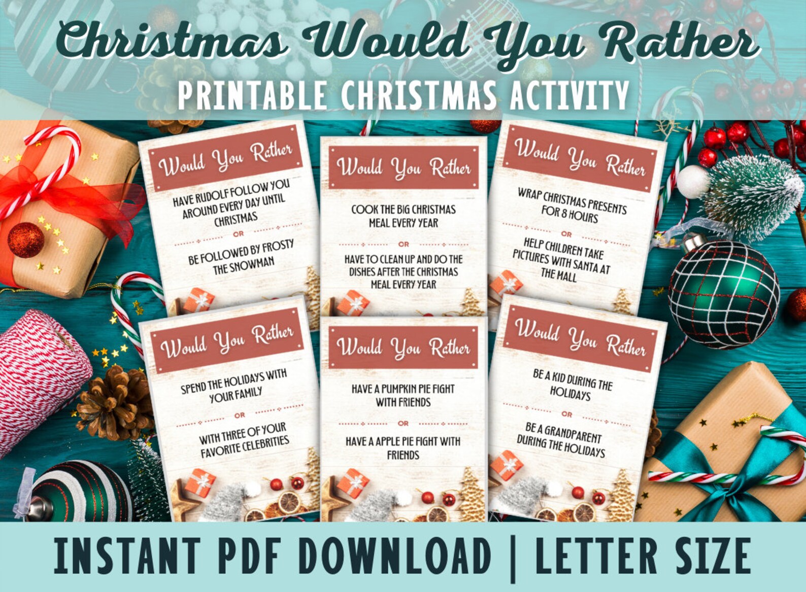 Christmas Would You Rather Game, Christmas Activity Printable ...