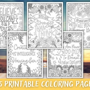 Therapy Coloring Book Anxiety, Adult Inspirational Coloring Pages ...