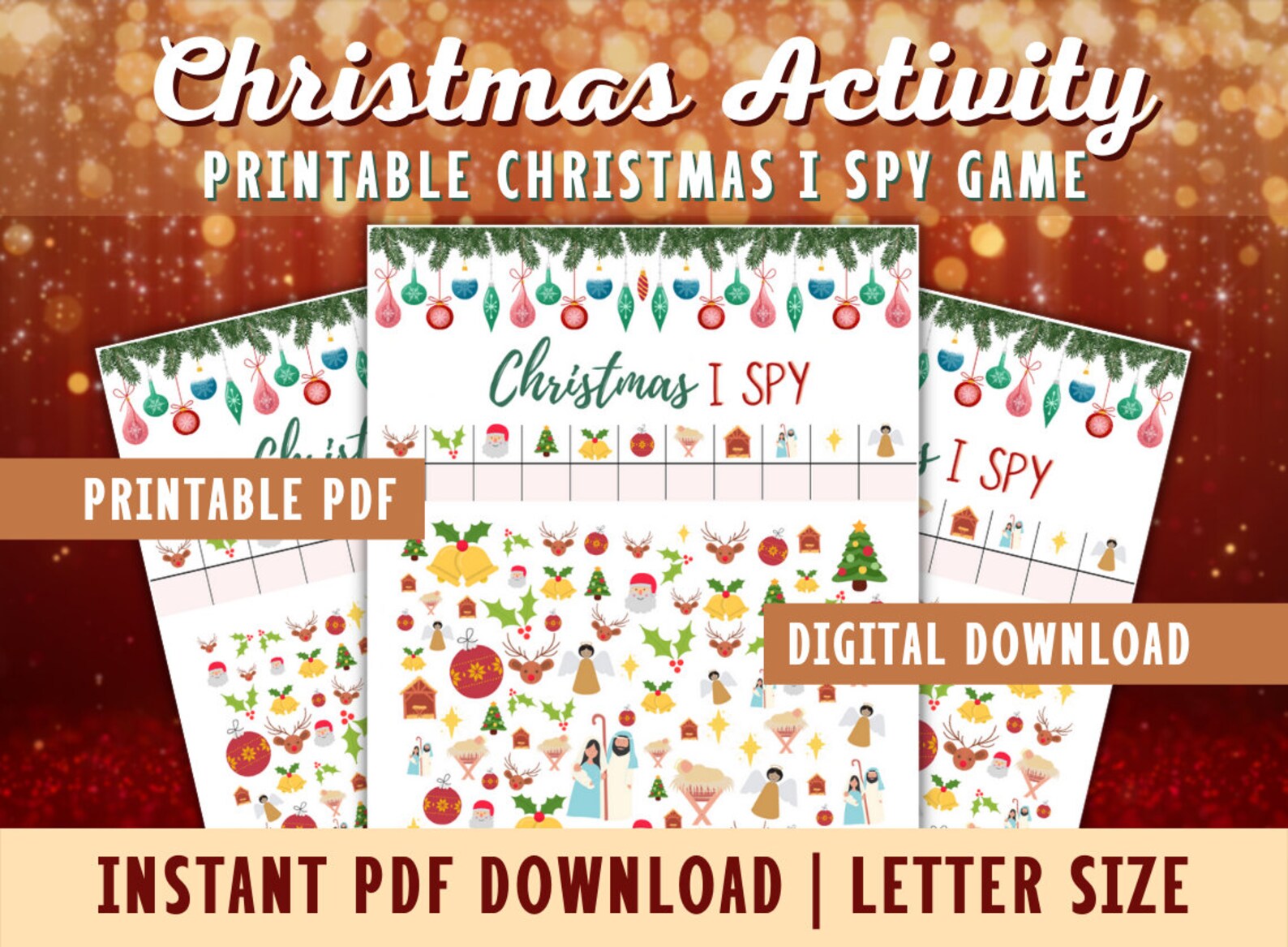 Christmas I Spy Game, Christmas Activity Printable, Classroom Games ...