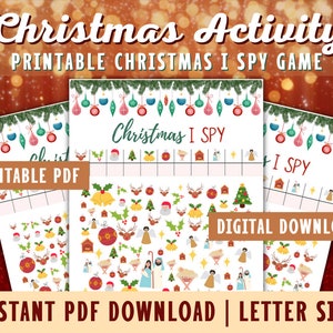 Christmas I Spy Game, Christmas Activity Printable, Classroom Games ...