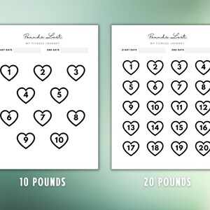 Pounds Lost Trackers - Weight Loss Tracker - Weight Counter Heart ...