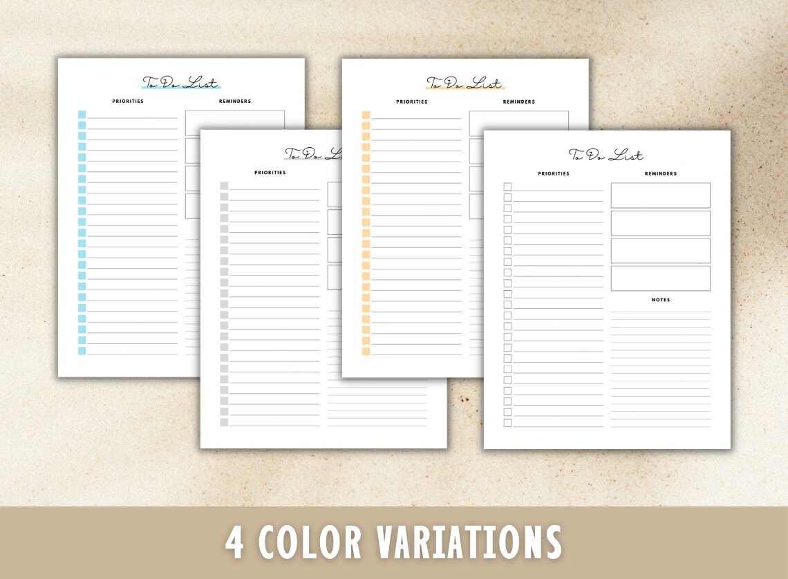 Minimalistic to Do List Printable- Daily to Do List - Task Checklist ...