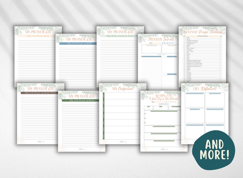 Bible Journaling Printable Bible Planner Prayer Sermons Scriptures ...