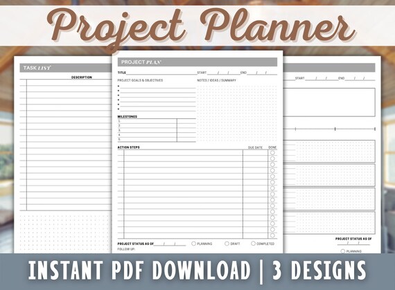 Project Planner Printable Anti-procrastination Meeting | Etsy