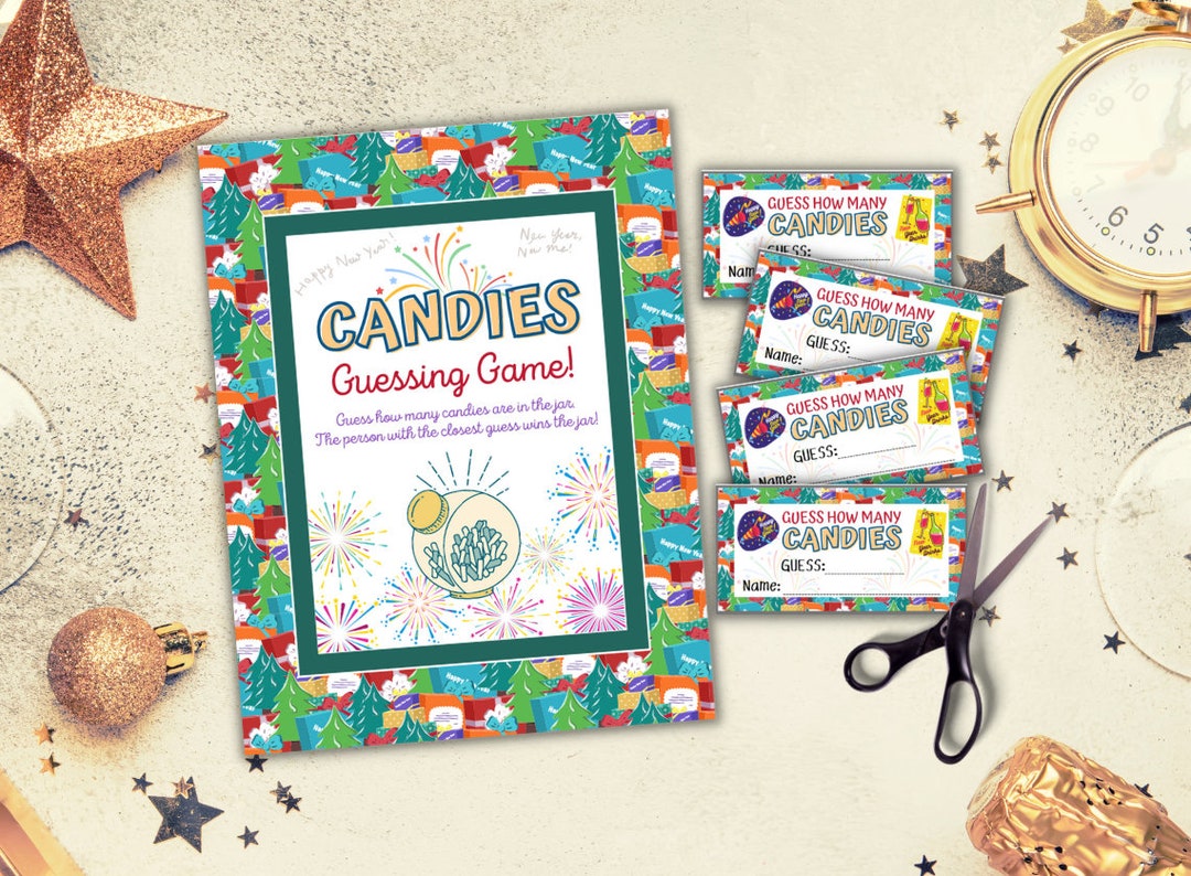 New Year's Candy Guessing Game, Activity for December 31st, New Years ...