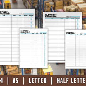 Inventory Management Printable - Inventory Tracker - Business Supplies ...
