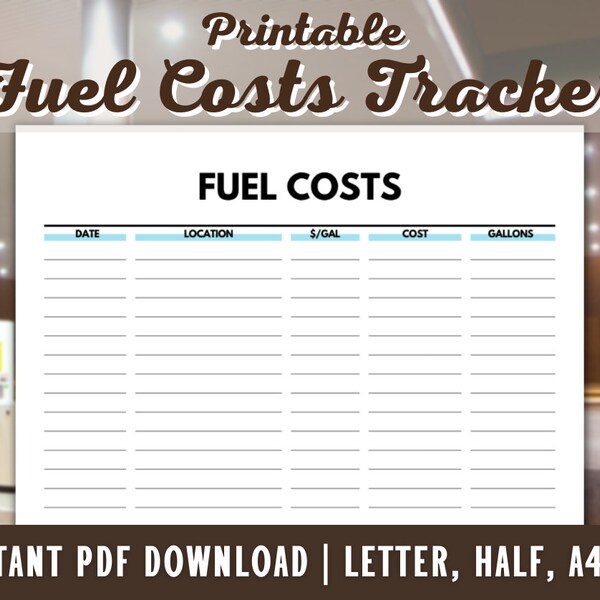 Fuel Log - Etsy