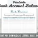 Bank Balance Printable - Bank Account Log - Savings Account ...