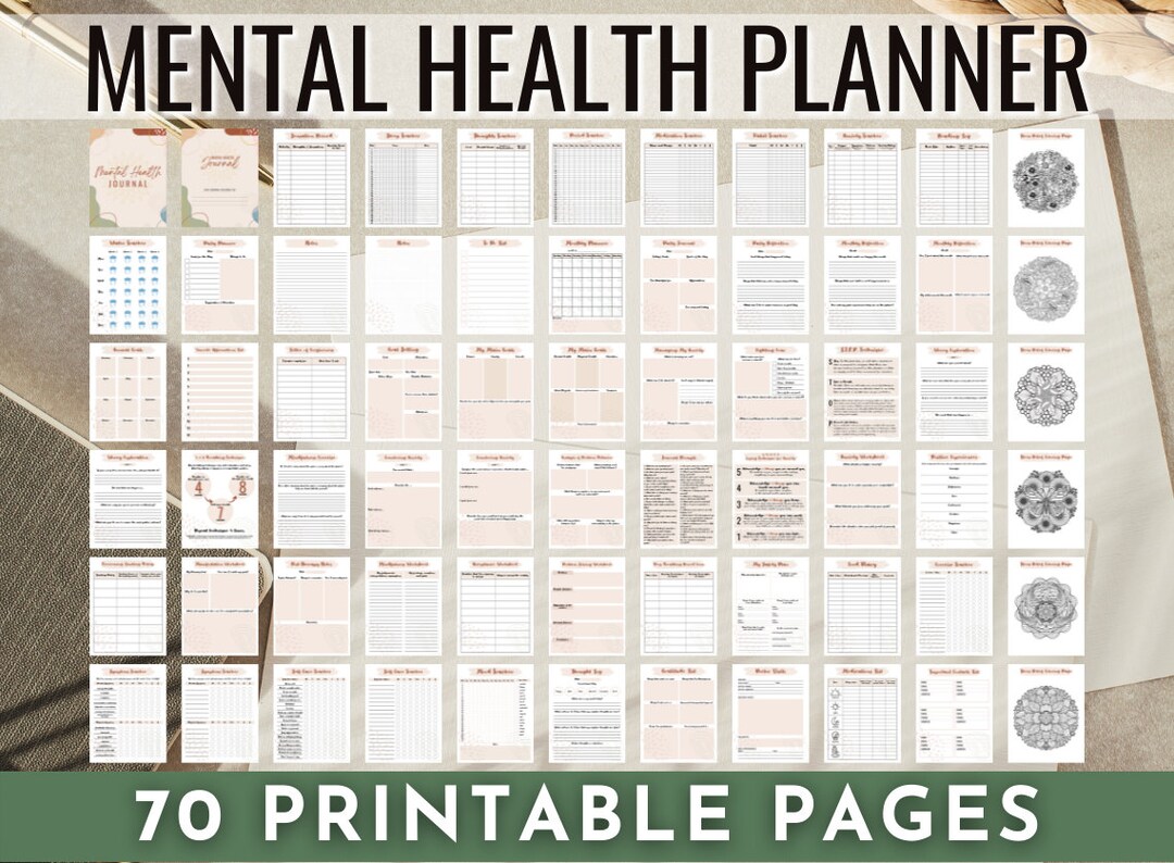 DBT Journal, Mental Health Planner, Depression Therapy Journal ...