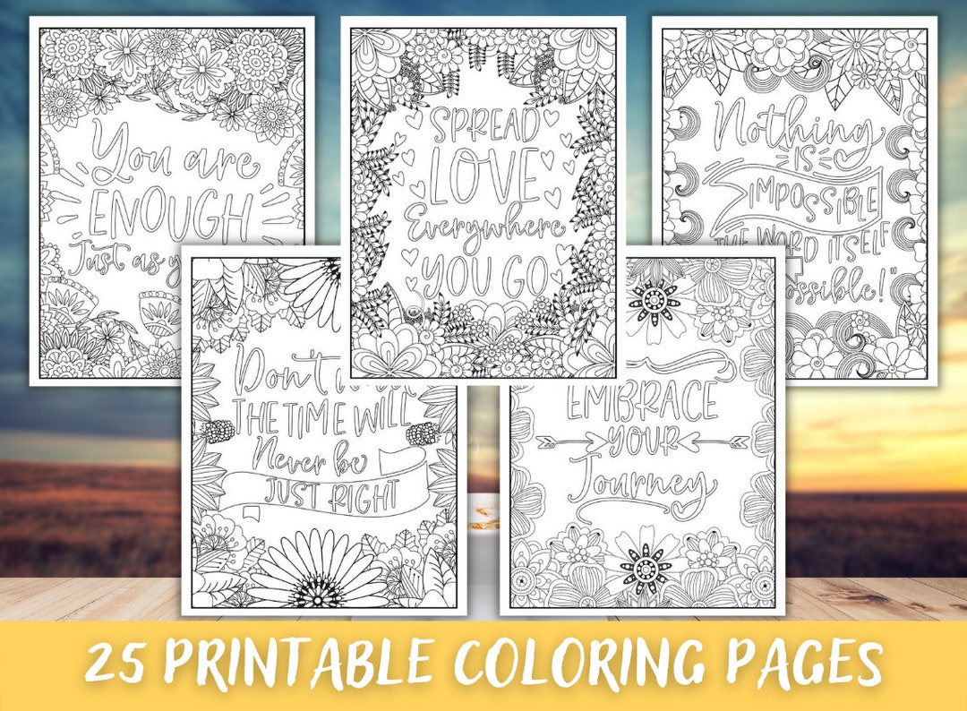 Therapy Coloring Book Anxiety, Adult Inspirational Coloring Pages ...