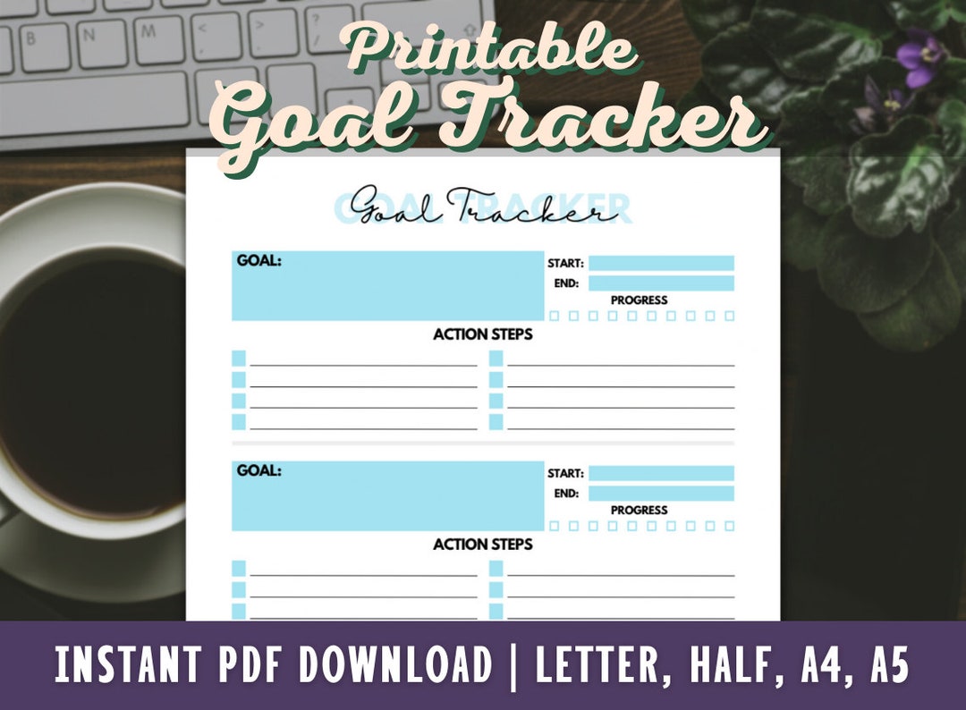 Goal Tracker- Multiple Goal Tracker Printable - Goal Planner - Goal ...