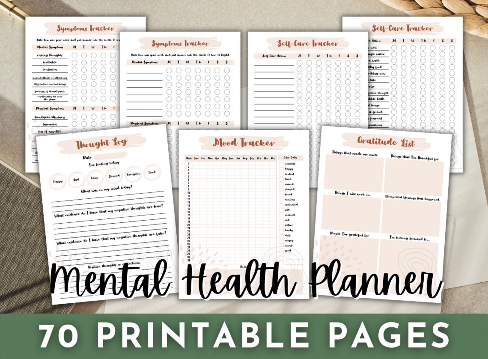 DBT Journal Mental Health Planner Depression Therapy | Etsy