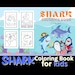 30 Shark Coloring Book Pages for Kids - Printable Digital Download PDF ...