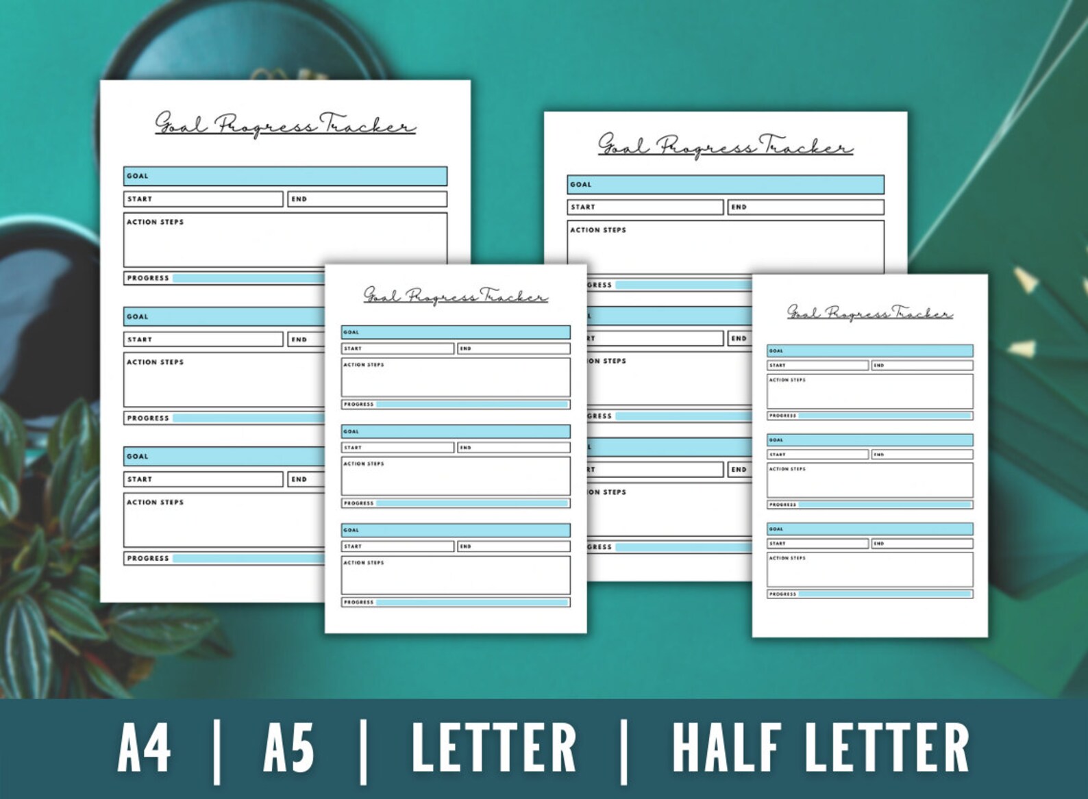 Personal Development Goal Tracker - Goal Progress Tracker Printable ...